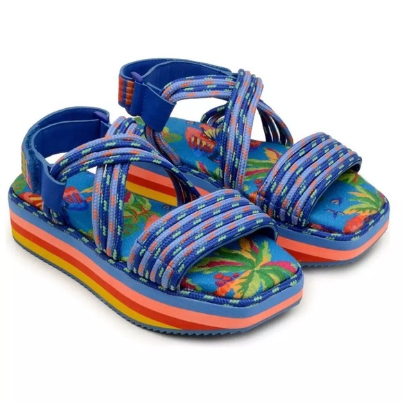 FARM Rio | Shoes | Farm Rio Macaw Tropical Colorful Platform Sandal ...